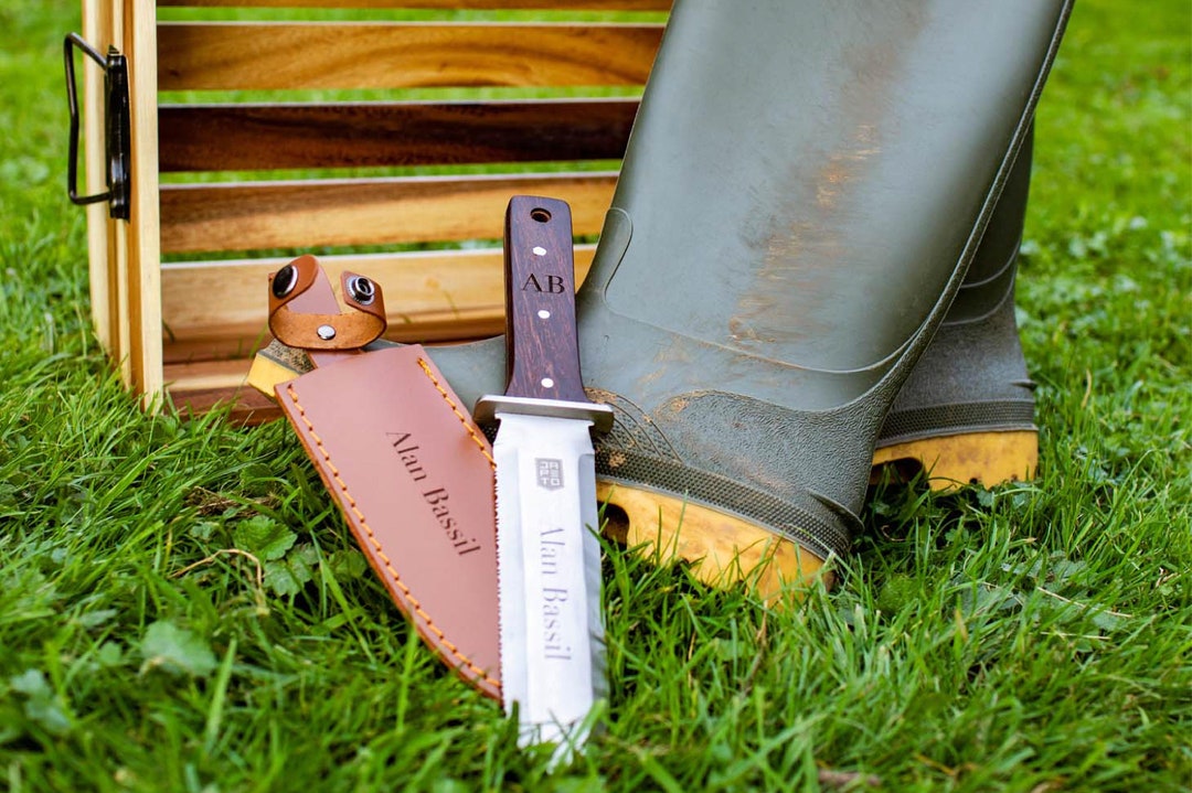 Personalised Hori Hori Deluxe Garden Trowel/knife With Leather Holster ...