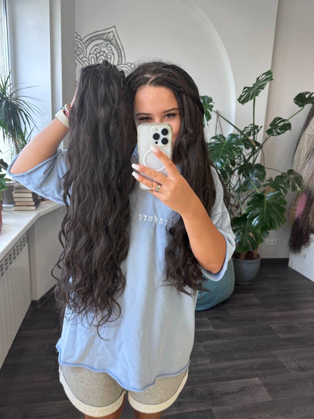 Dark Brown Extensions, Wavy Hair Extensions, Double Ended Dreadlocks ...