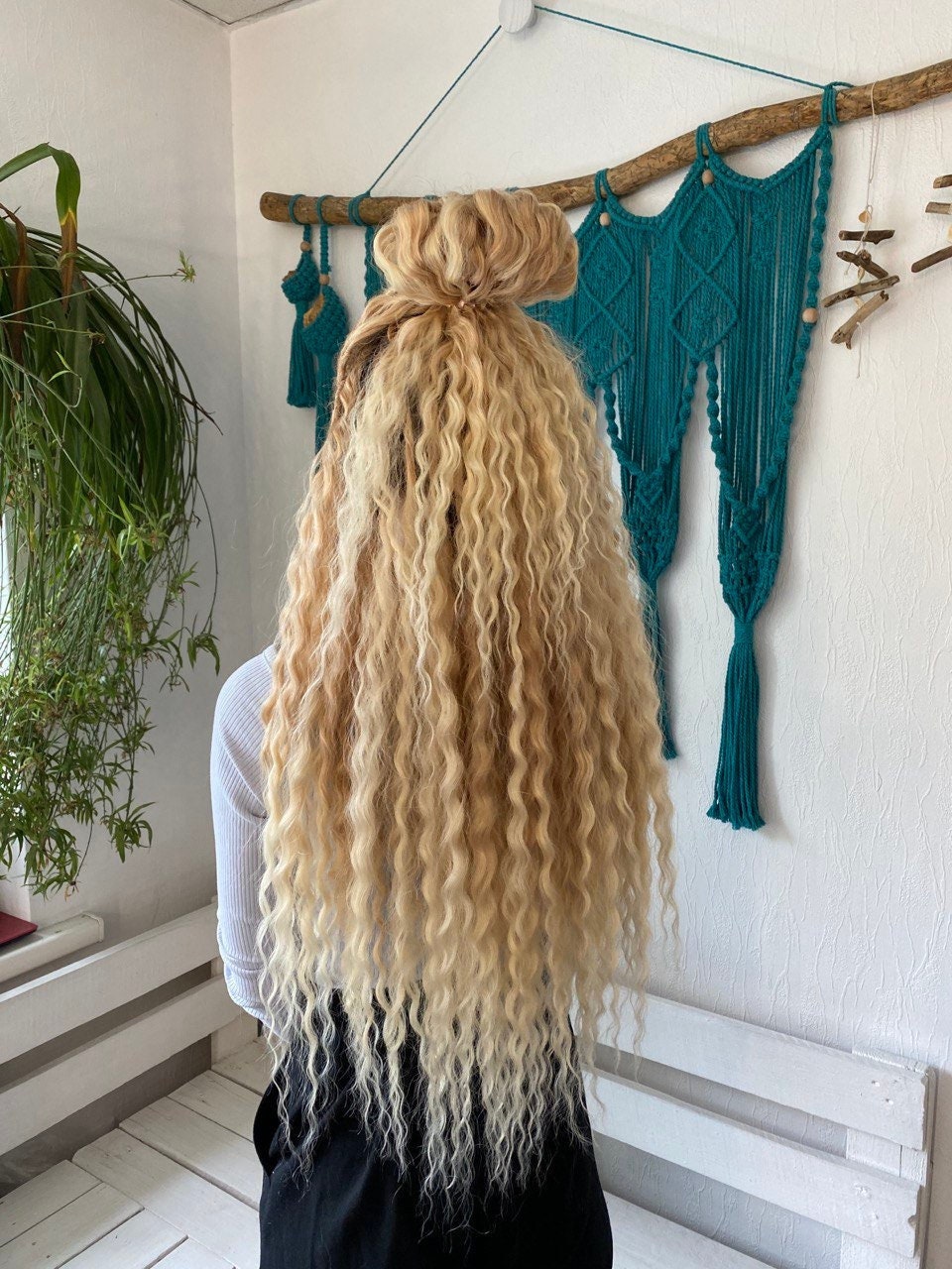 Synthetic Dreads Extensions Thick Dreads Full Set. Blonde | Etsy