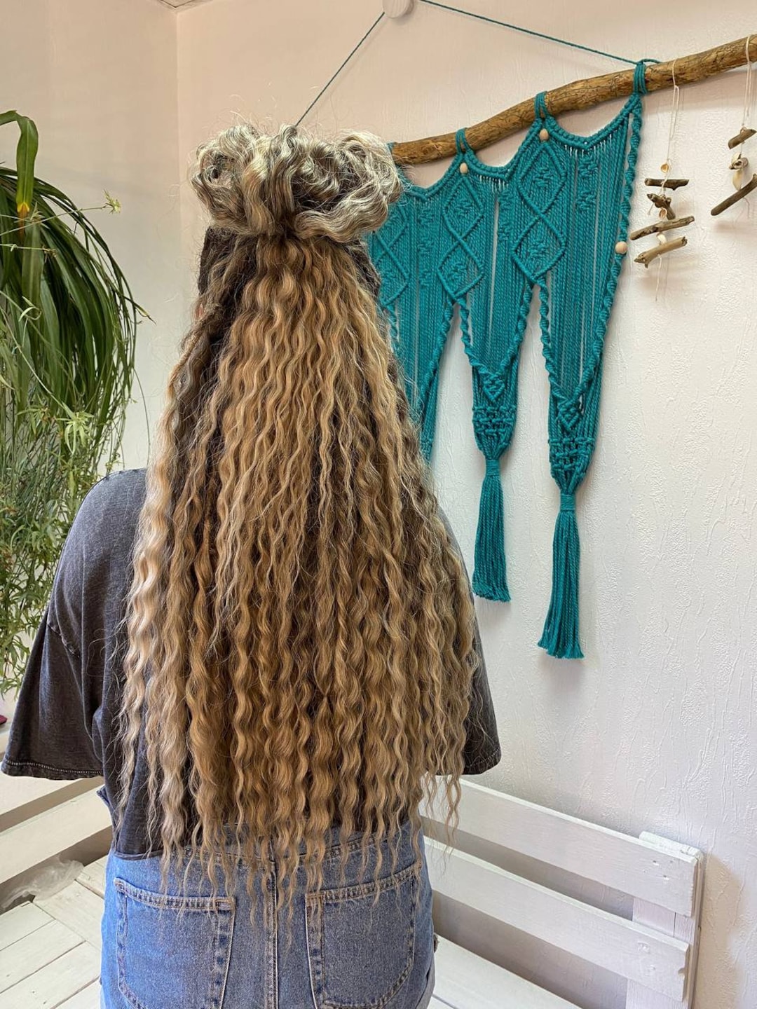 Light Brown Chestnut Curly Hair Extensions, Lightweight Double Ended ...