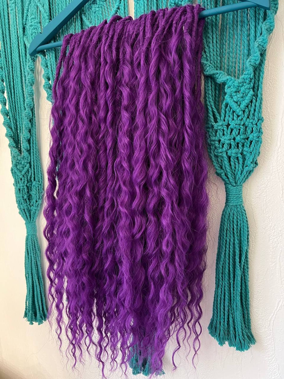 Double Ended Push up Violet Dreads, Purple Curly Hair Braid in ...