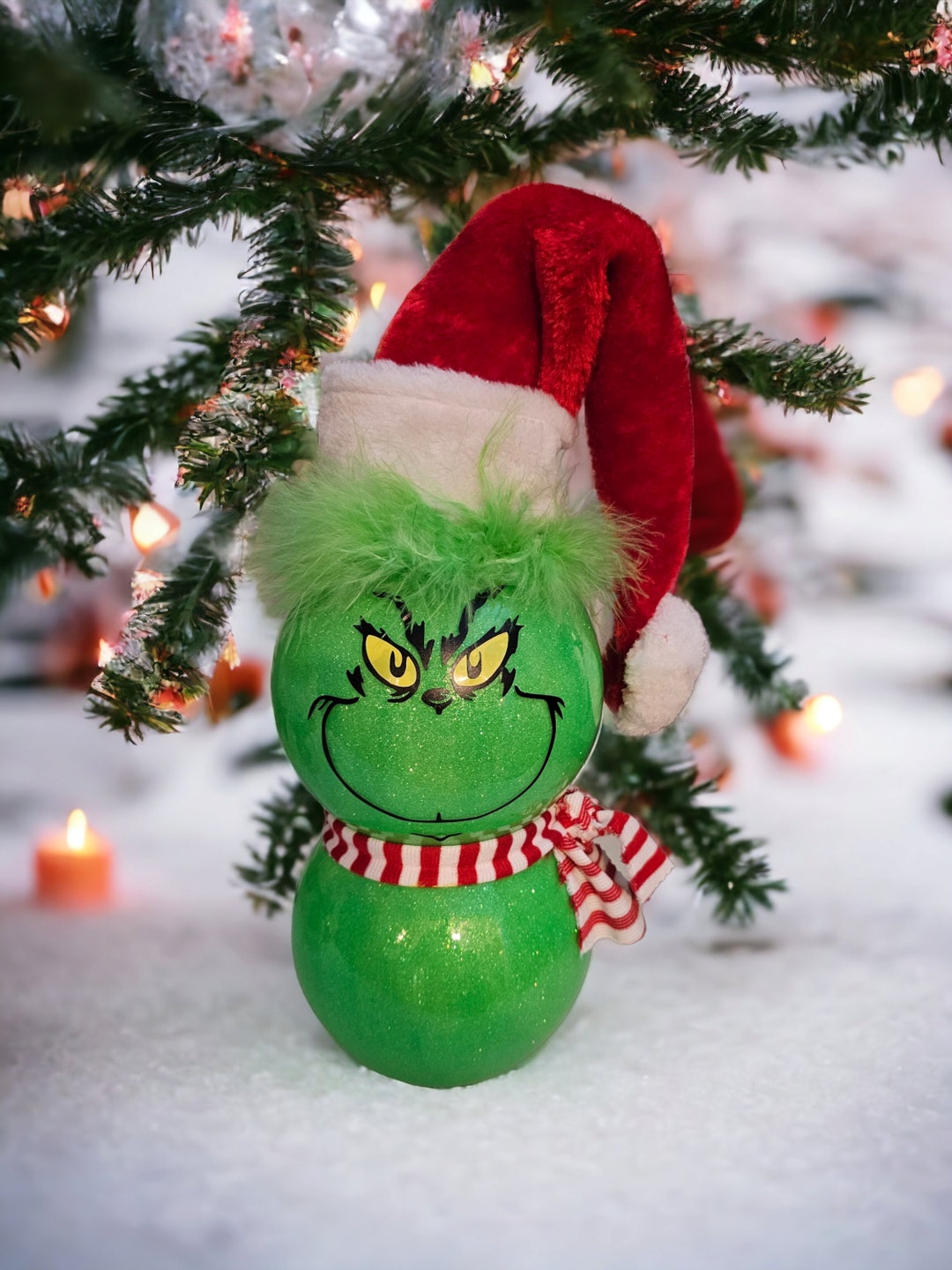 Grinch Light up Fish Bowl - Etsy