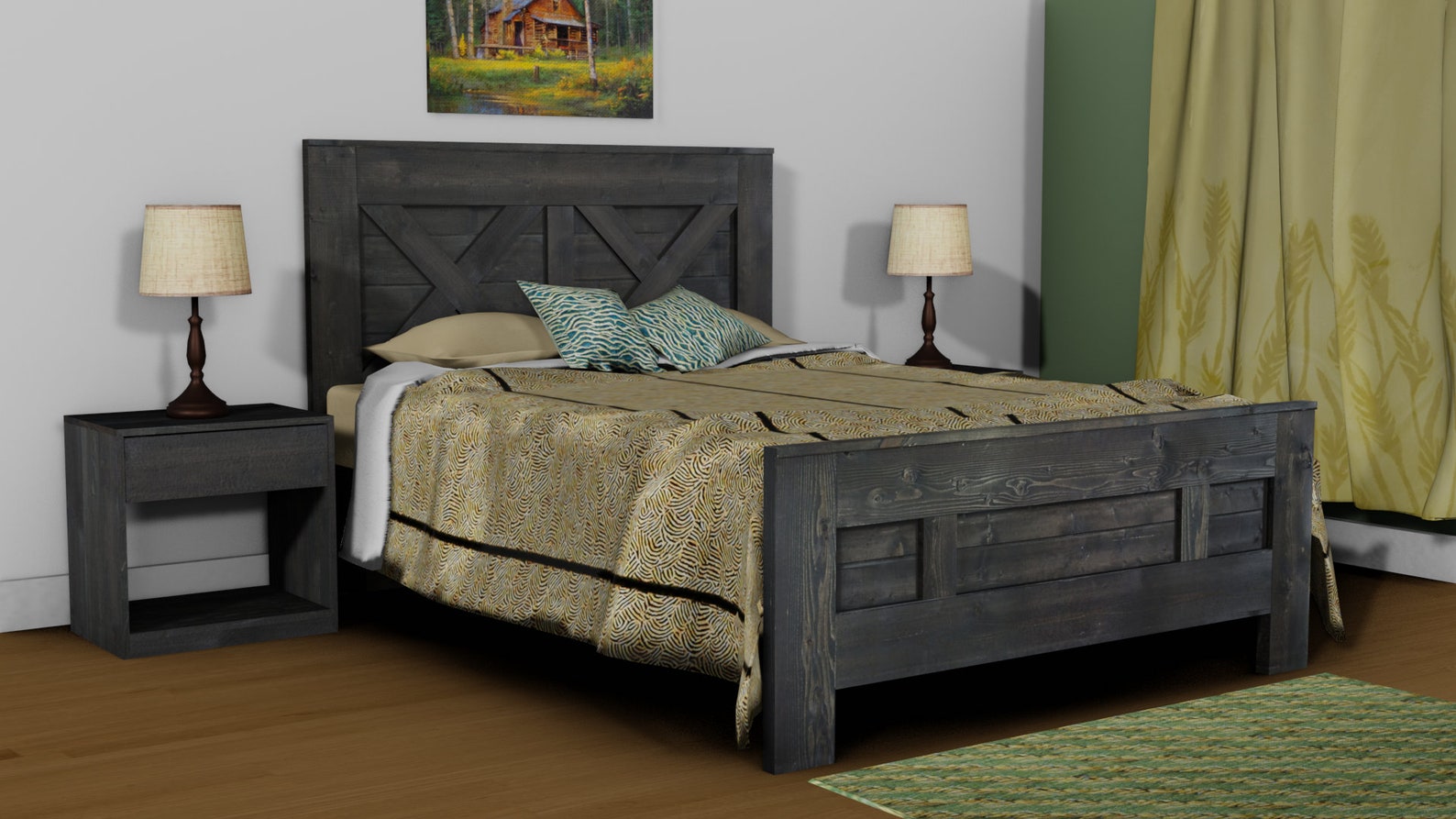 Solid Wood Traditional Country Bed Frame - the Okotoks - Etsy