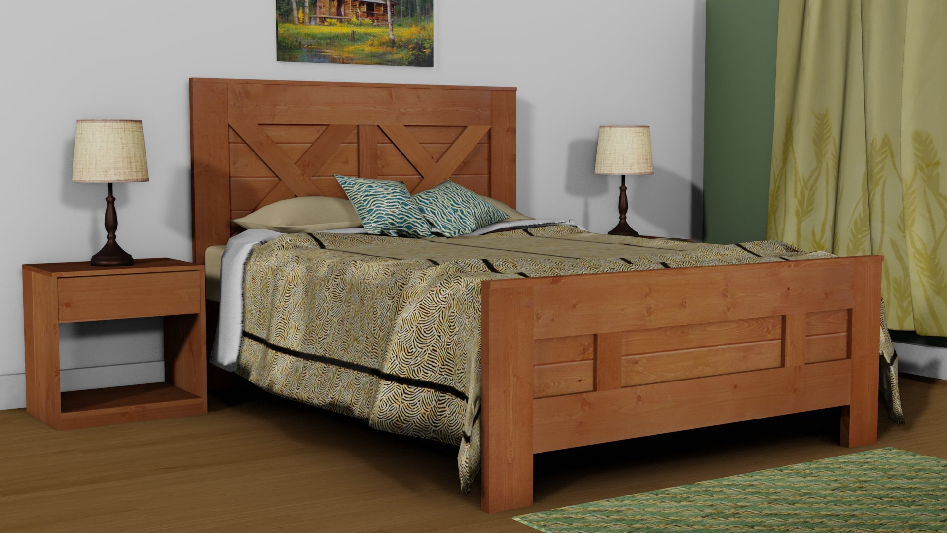 Solid Wood Traditional Country Bed Frame - the Okotoks - Etsy