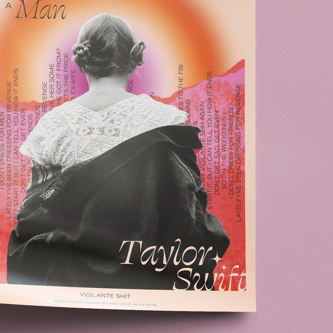 Taylor Swift Lyrics Poster A3 Size Music-inspired Wall Art - Etsy