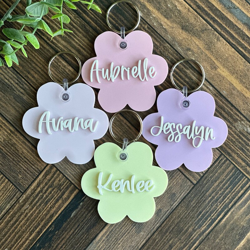 Flower Name Tags - Etsy