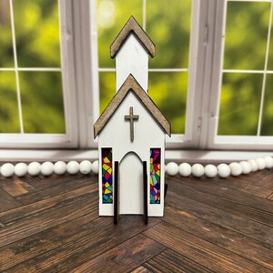 Christian Easter Decor, Religious Easter Decorations, Wooden Church ...