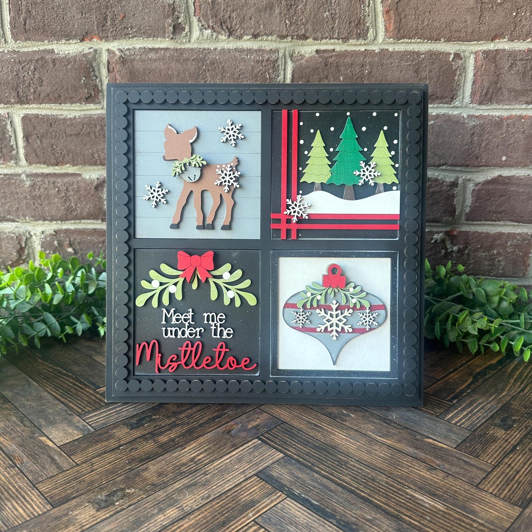 Interchangeable Christmas Signs Wood, Decorative Ladder Sign Inserts ...