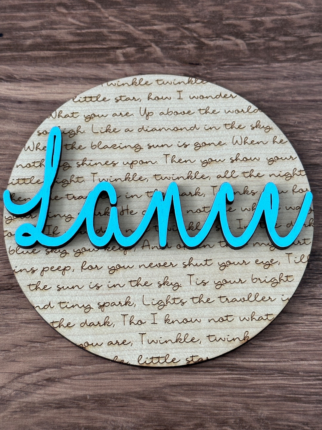 Personalized Nursery Name Signs for Wall, Twinkle Twinkle Little Star ...