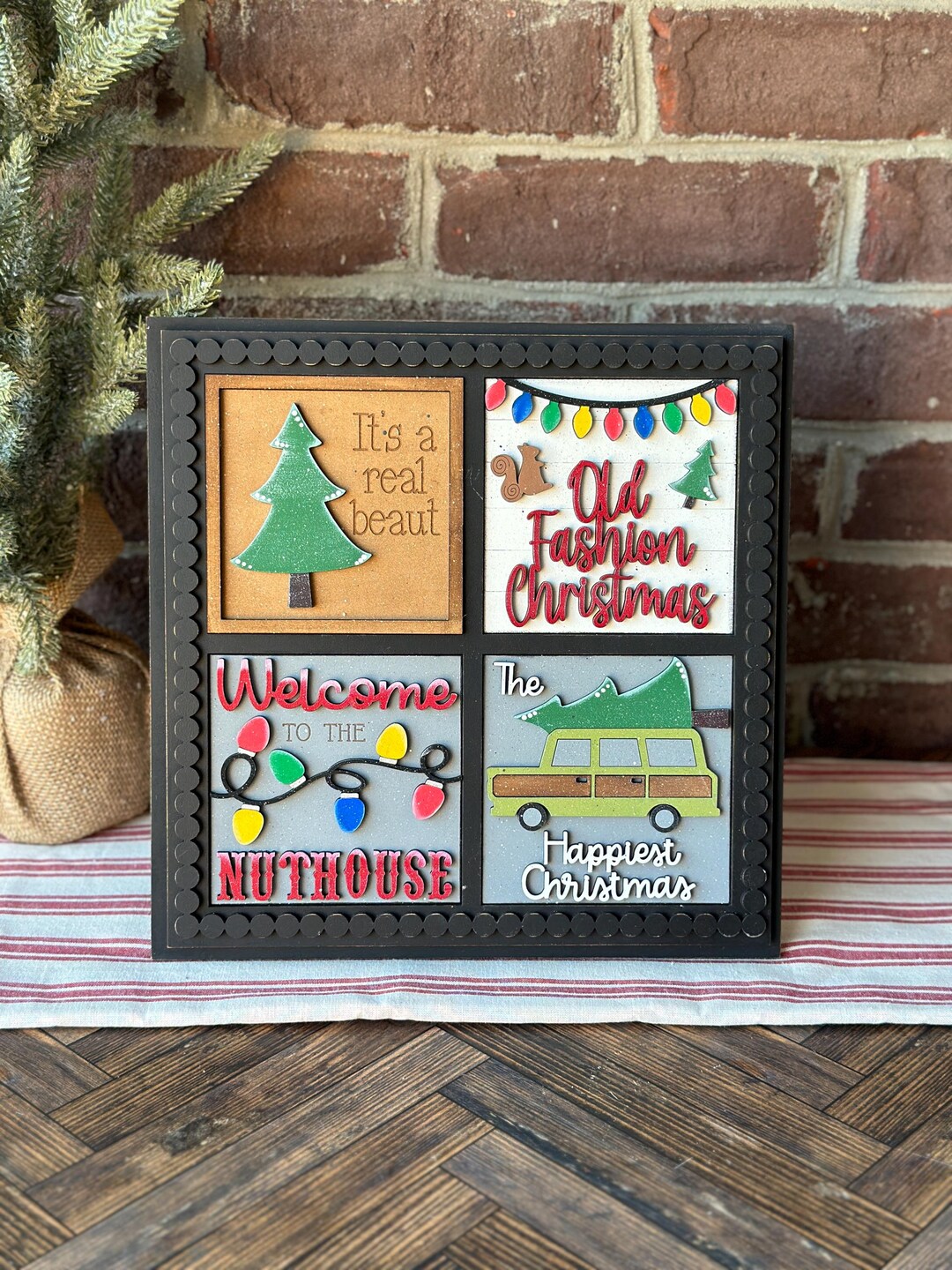 Interchangeable Christmas Vacation Signs Wood, Decorative Ladder Sign ...