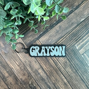 Personalized Keychain for Boys, Custom Backpack Tag for Kids, Back to ...