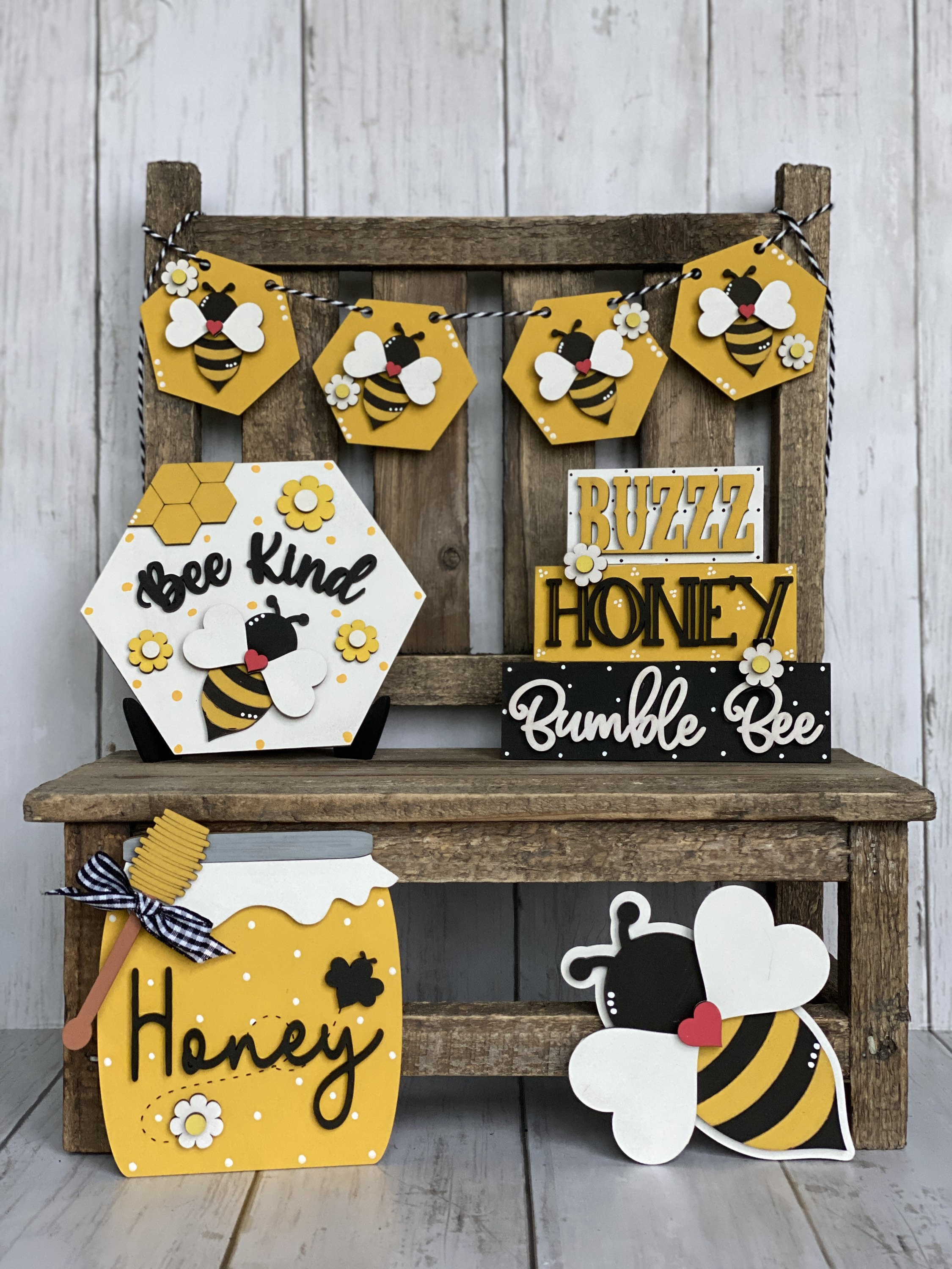 Honey Bee Tiered Tray Decor Bundle, Bumble Bee Gifts for Women, Cute ...
