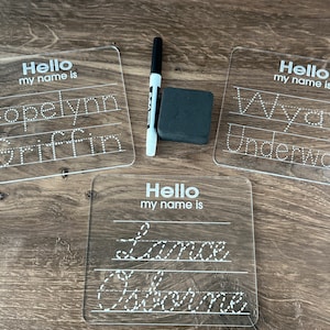 Name Writing Practice Board, Personalized Dry Erase Board for Child ...