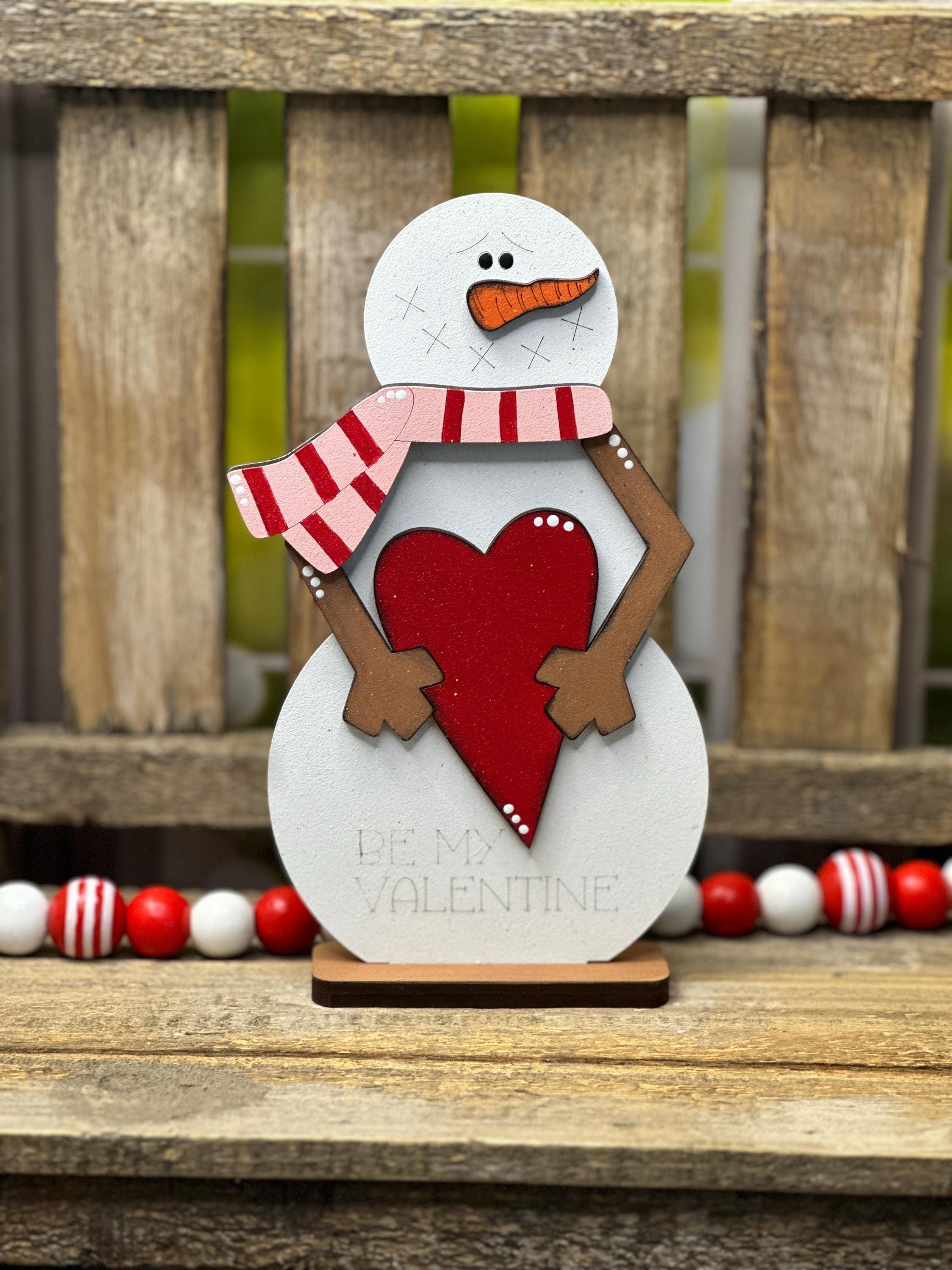Be Mine Valentine Snowman Shelf Sitter, Valentines Day Decorations ...