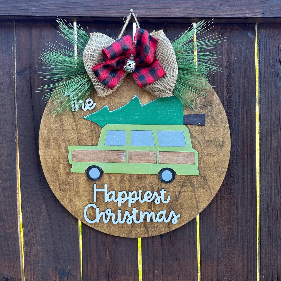 Christmas Vacation Door Hanger, Funny Christmas Decor for Front Door ...