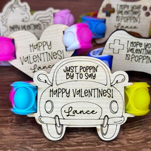 Personalized Pop It Bracelet Valentines Day Classroom Gifts for ...