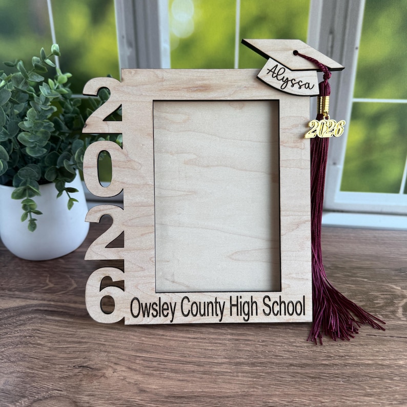 Personalized 2026 Graduation Tassel Holder Picture Frame, Custom 4X6 ...