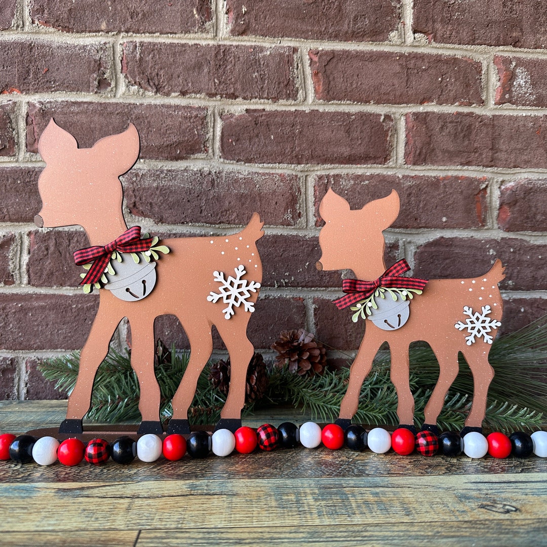 Reindeer Shelf Sitter, Woodland Christmas Decor for Home, Secret Santa ...