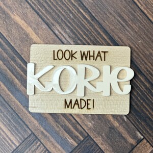 Look What I Made Magnet for Kids, Personalized Refrigerator Magnets for ...