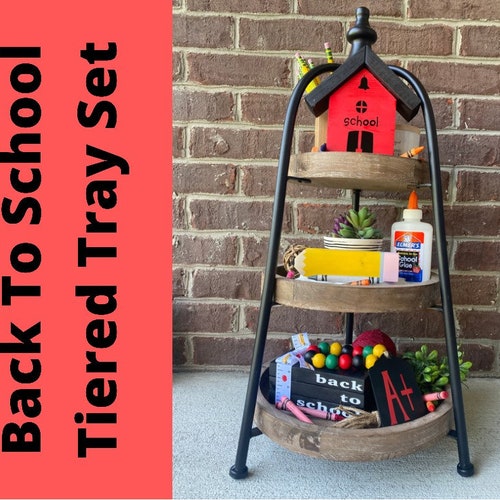 Back to School Tiered Tray Set Teacher Gift Principal Gift | Etsy