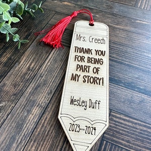 Personalized Teacher Bookmark for Women, Custom Teacher Appreciation ...