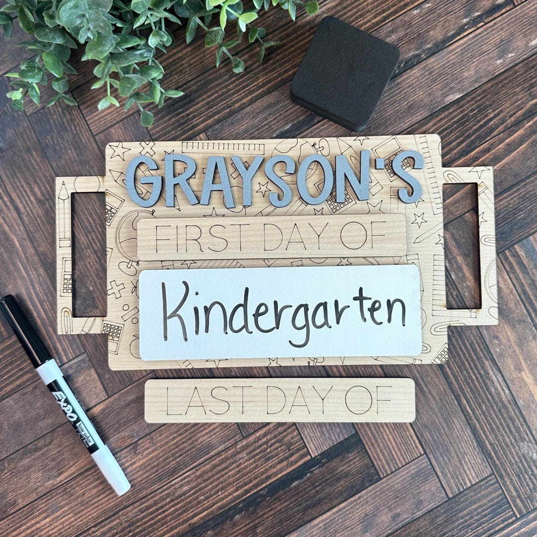 Personalized First and Last Day of School Sign, Custom Back to School ...