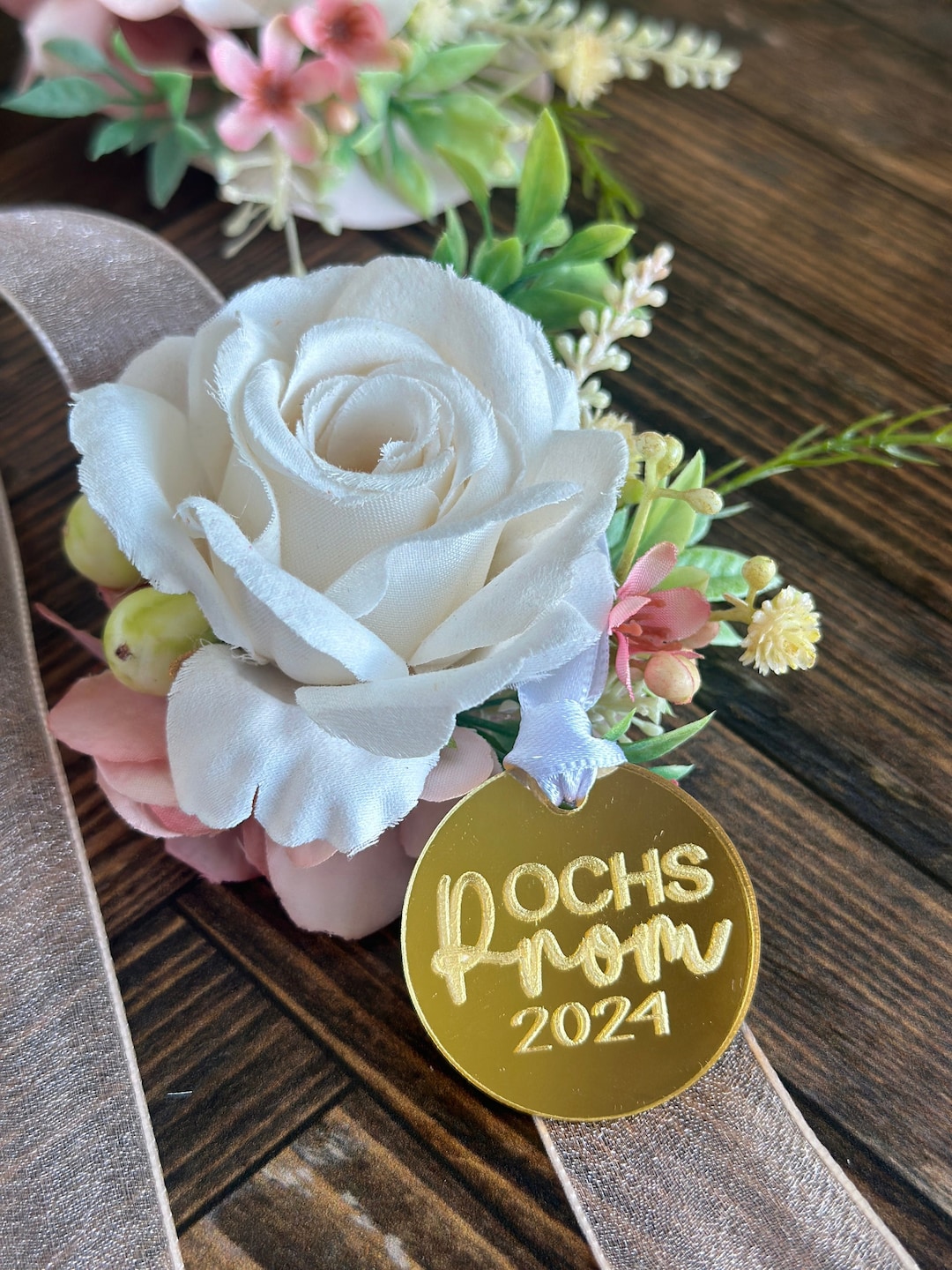 Personalized Prom Bouquet Charm, Custom Corsage Charm, Senior Prom ...