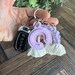 Personalized Purple Rainbow Keychain for Women, Initial Bag Tags for ...