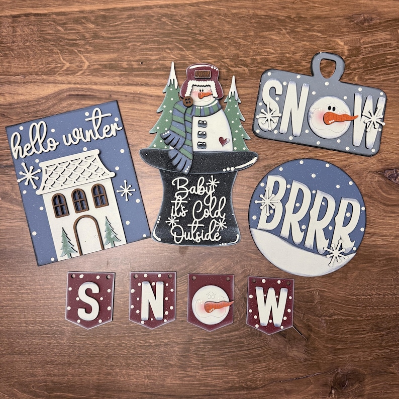 Baby Its Cold Outside Winter Wonderland Tier Tray Decor Bundle ...