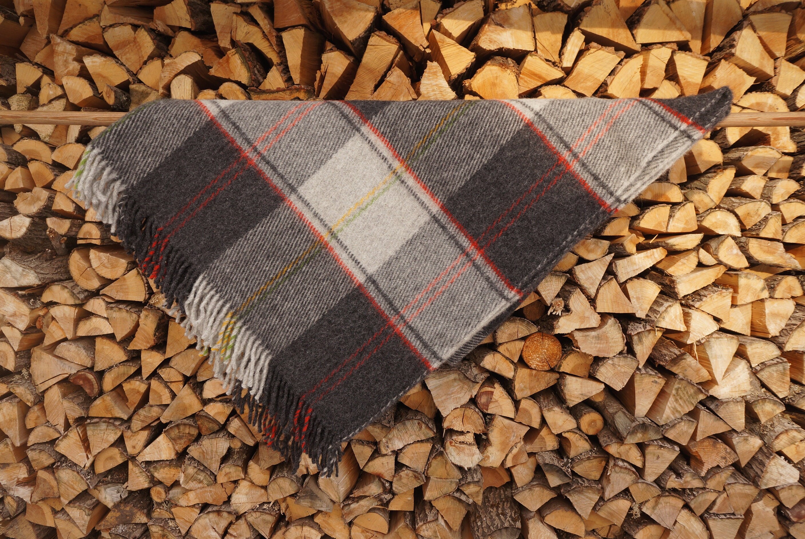 Thin Check Sheep Wool Plaid Thin Check Blanket Check Lambs Wool Blanket ...