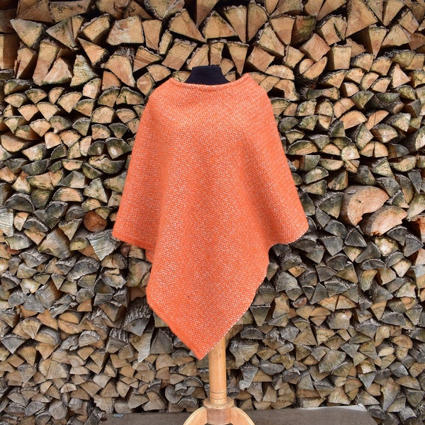 Orange Poncho - Etsy