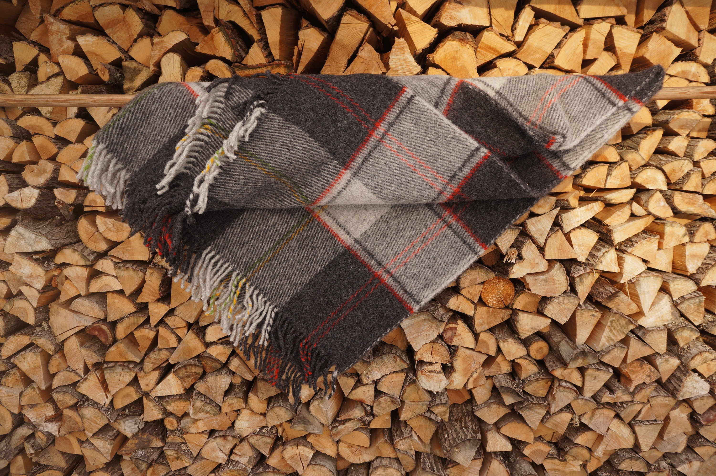 Thin Check Sheep Wool Plaid Thin Check Blanket Check Lambs Wool Blanket ...