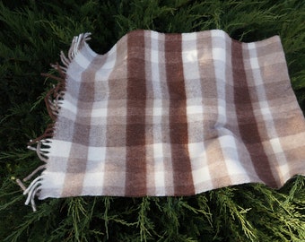 Brown Wool Scarf | Etsy