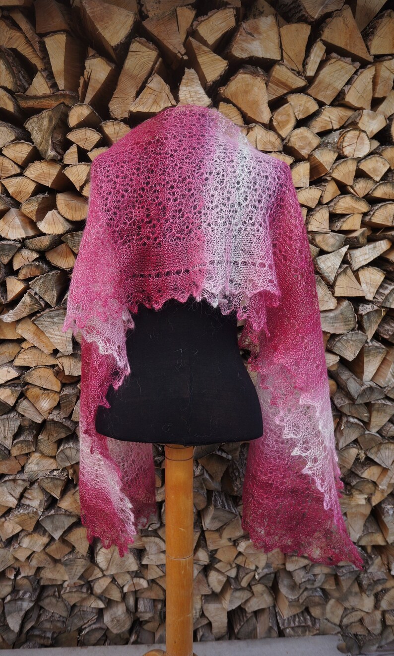 Goat Wool Shawl Knitted Lace Wool Scarf Colored Goat Wool Scarf ...