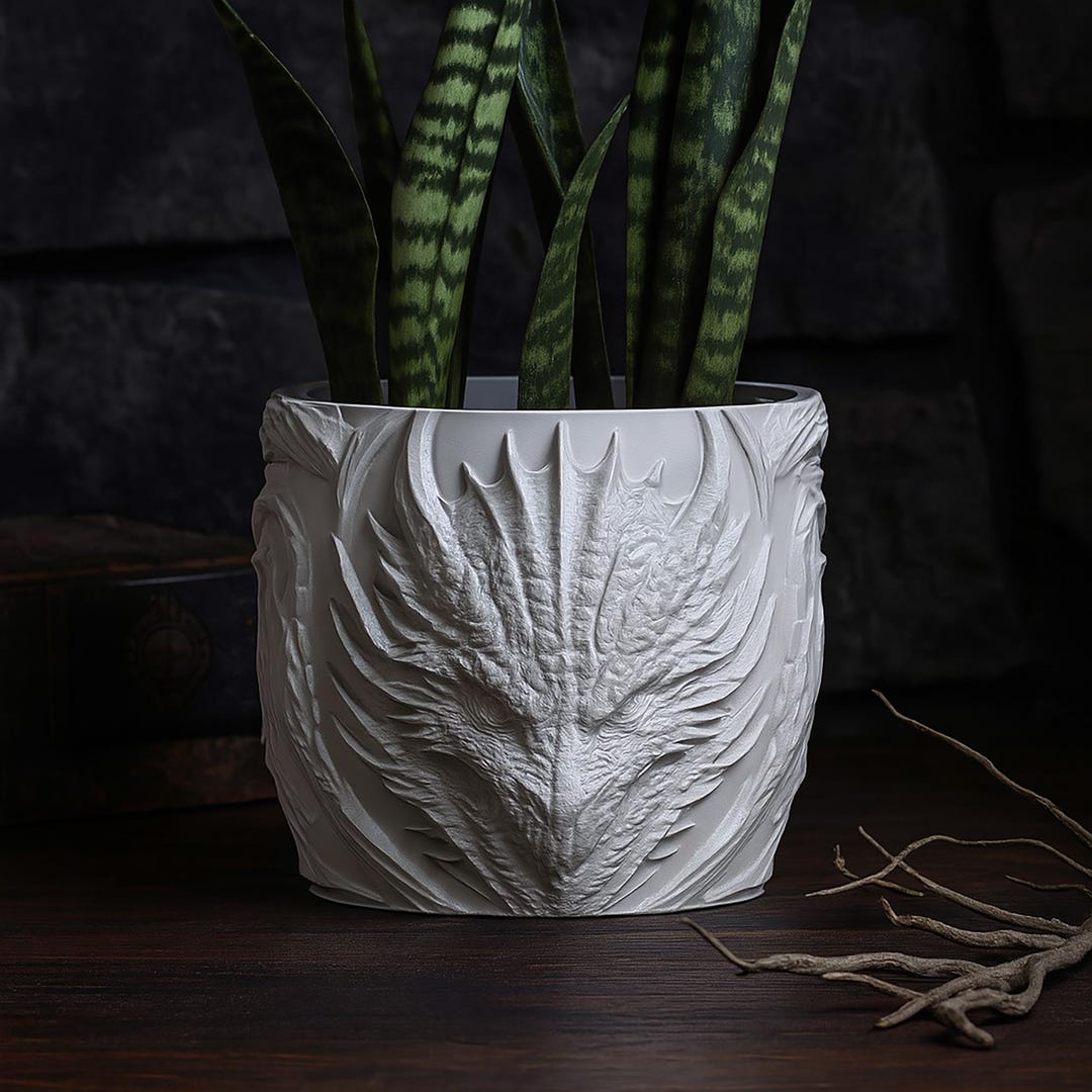 Fantasy Dragon Pot STL – 3D Printable Planter – Creature Home Decor ...