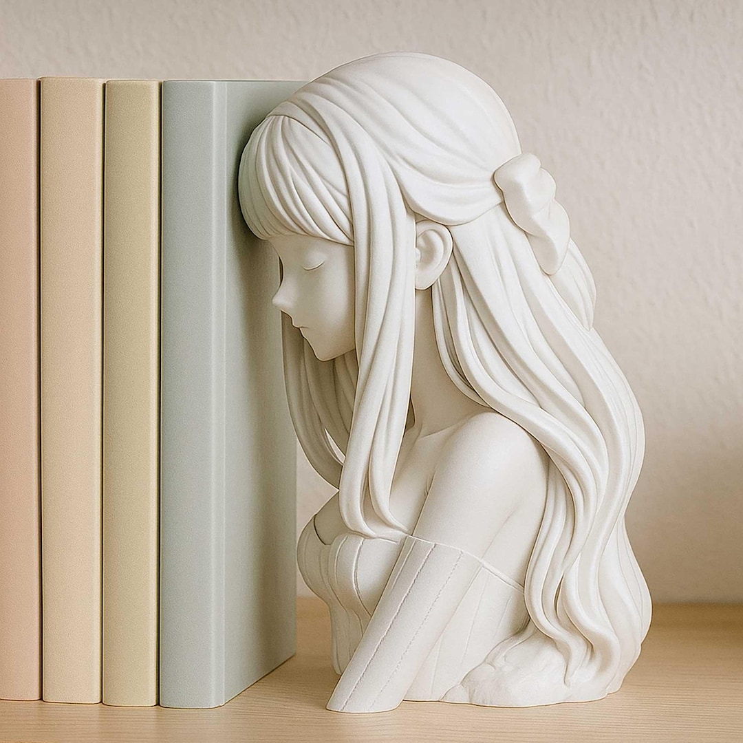 Anime Bookend STL – 3D Print Book Holder – Manga Shelf Decor – No ...