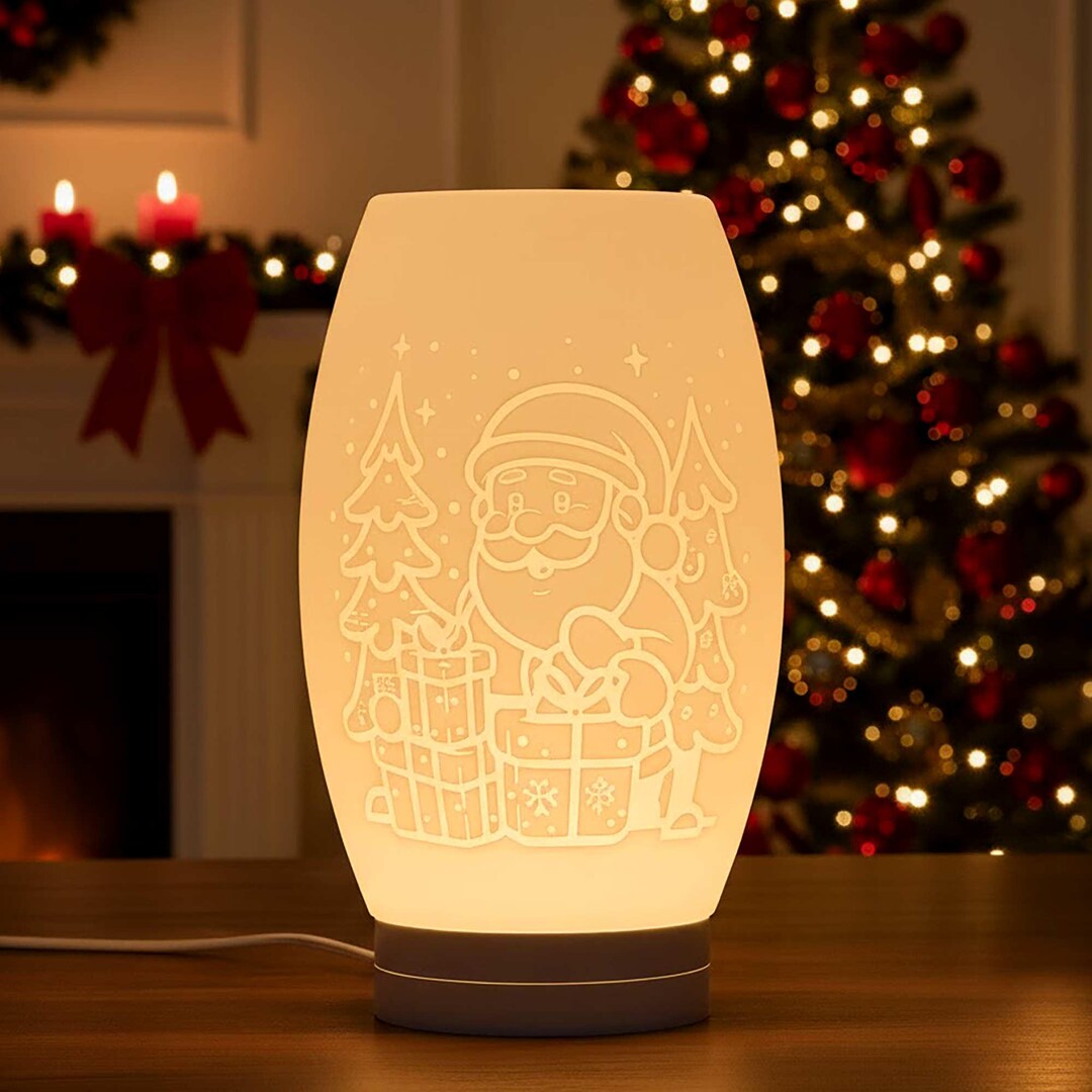 Christmas Santa Lamp Shade STL File – Digital 3d Printer File – No ...