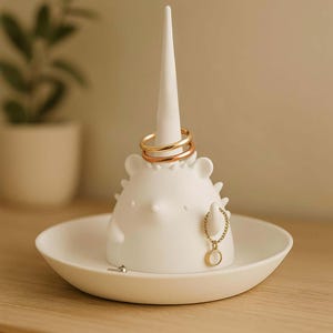 Hedgehog Ring Holder STL File: 3D Print Jewelry Stand Digital Download ...
