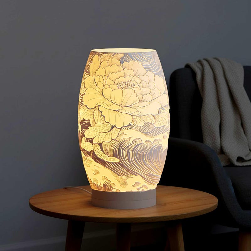 Flower Lamp 3d Print - Etsy