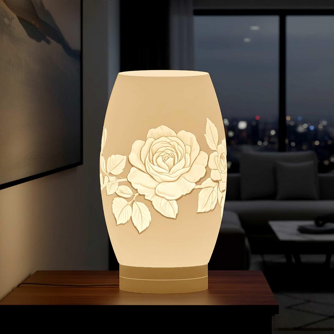 Rose Lamp Shade STL File – Digital 3d Printer File – No Supports - Etsy
