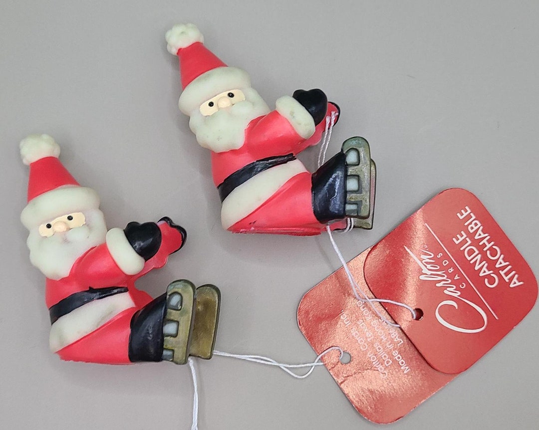 Santa Candle Huggers. Rubber, Made in Hong Kong, NOS. - Etsy