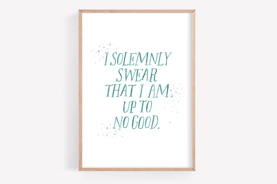 Solemnly Swear Watercolor Print - Wizarding World Wall Art - Etsy