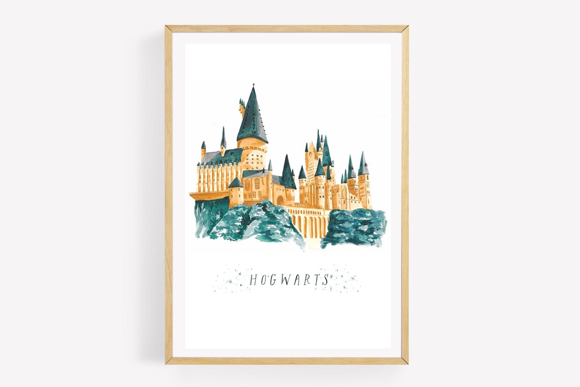 Wizarding Watercolor Print Set Hand Painted Room Decor - Etsy