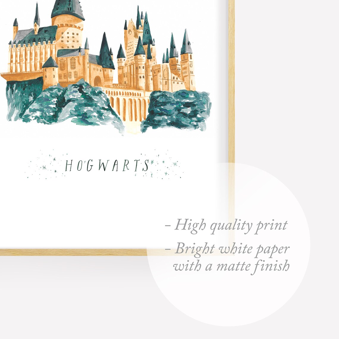 Wizarding Watercolor Print Set Hand Painted Room Decor - Etsy