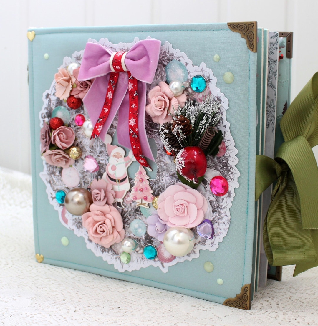 Large Christmas Scrapbook Album Handmade Photo Album Family Winter ...