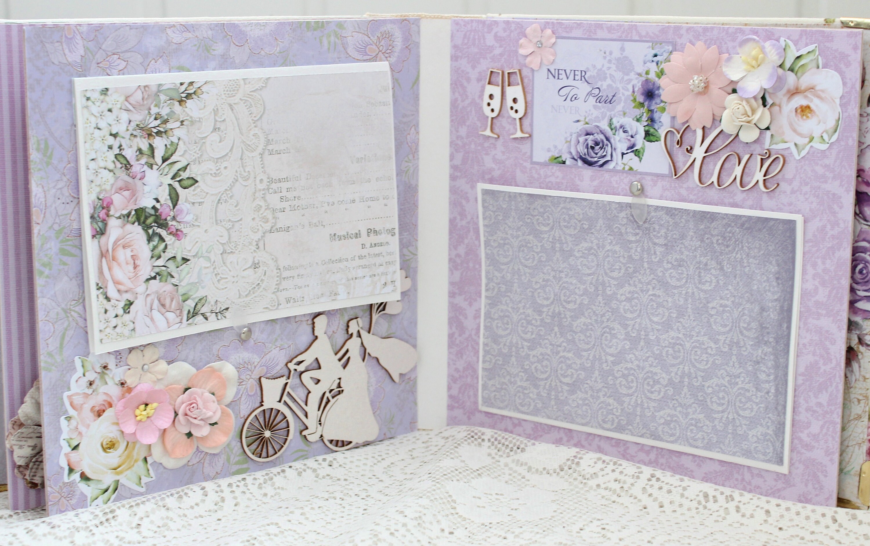 Wedding Scrapbook Album Wedding Day Gift Wedding Memory Book Handmade ...