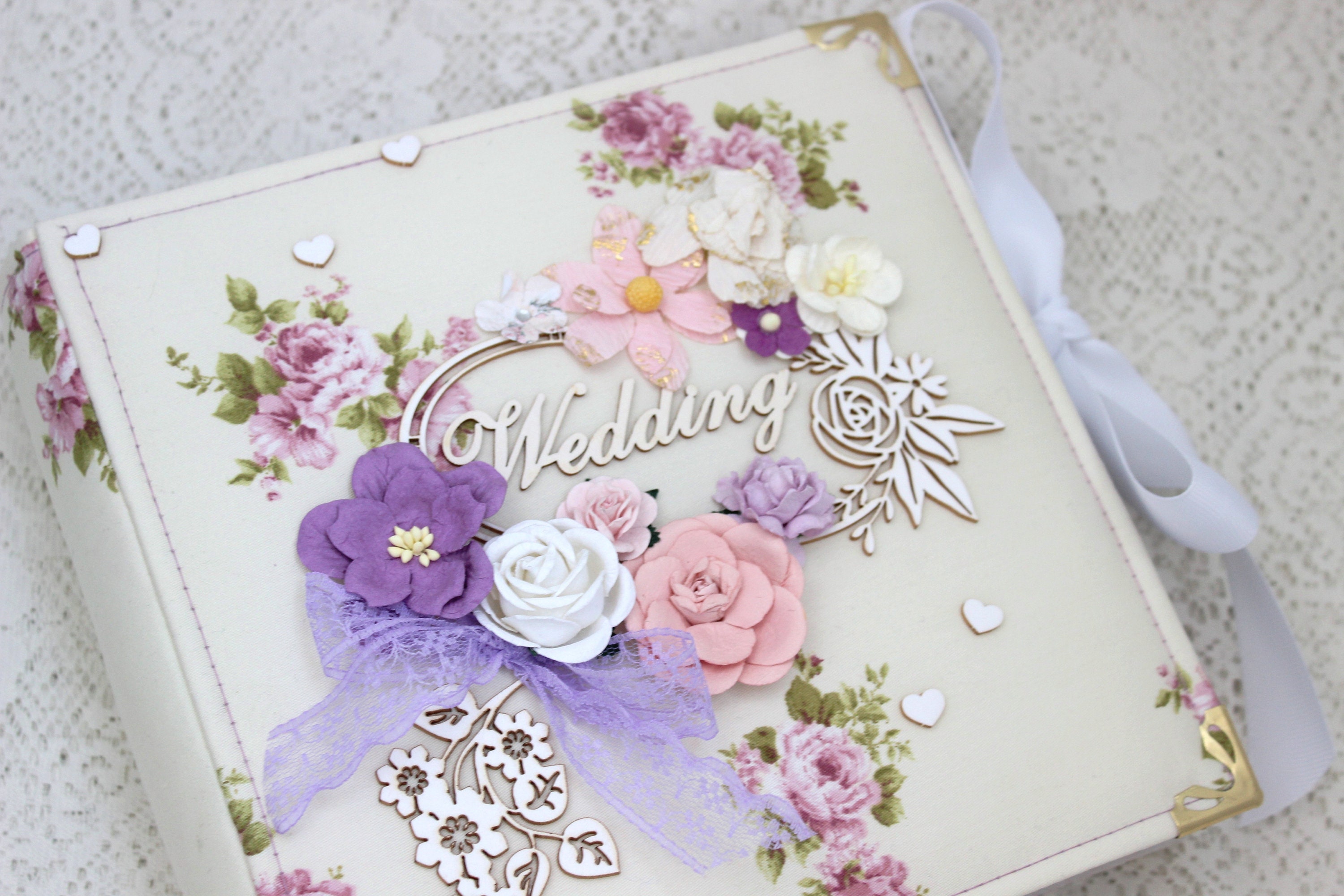 Wedding Scrapbook Album Wedding Day Gift Wedding Memory Book Handmade ...