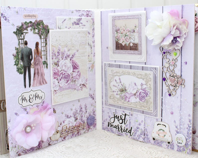 Handmade Wedding Scrapbook Album: Floral Memory Photo Book - Etsy