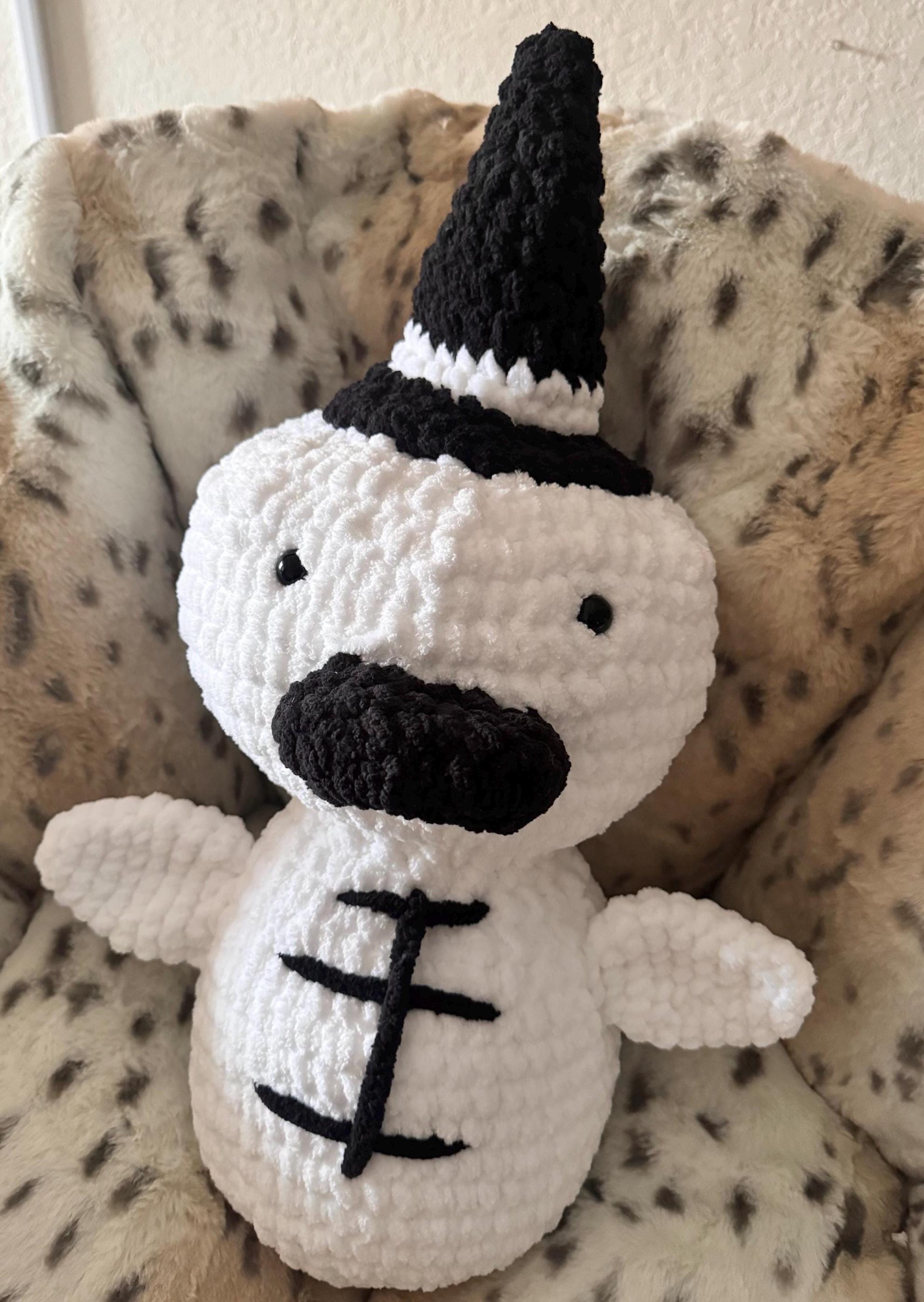 Goth/emo Duck Skeleton Amigurumi Plush – Handmade Crochet Halloween ...