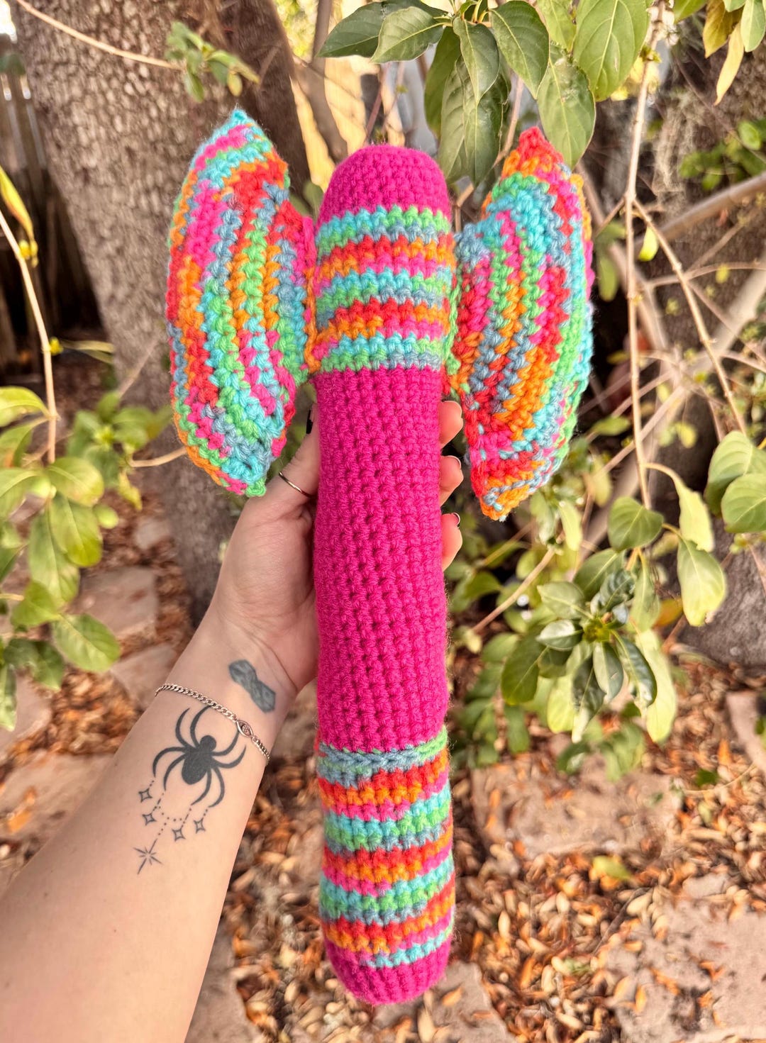 Battle Axe Weapon Crochet Plush New Hand Made Medieval Colorful Pink ...